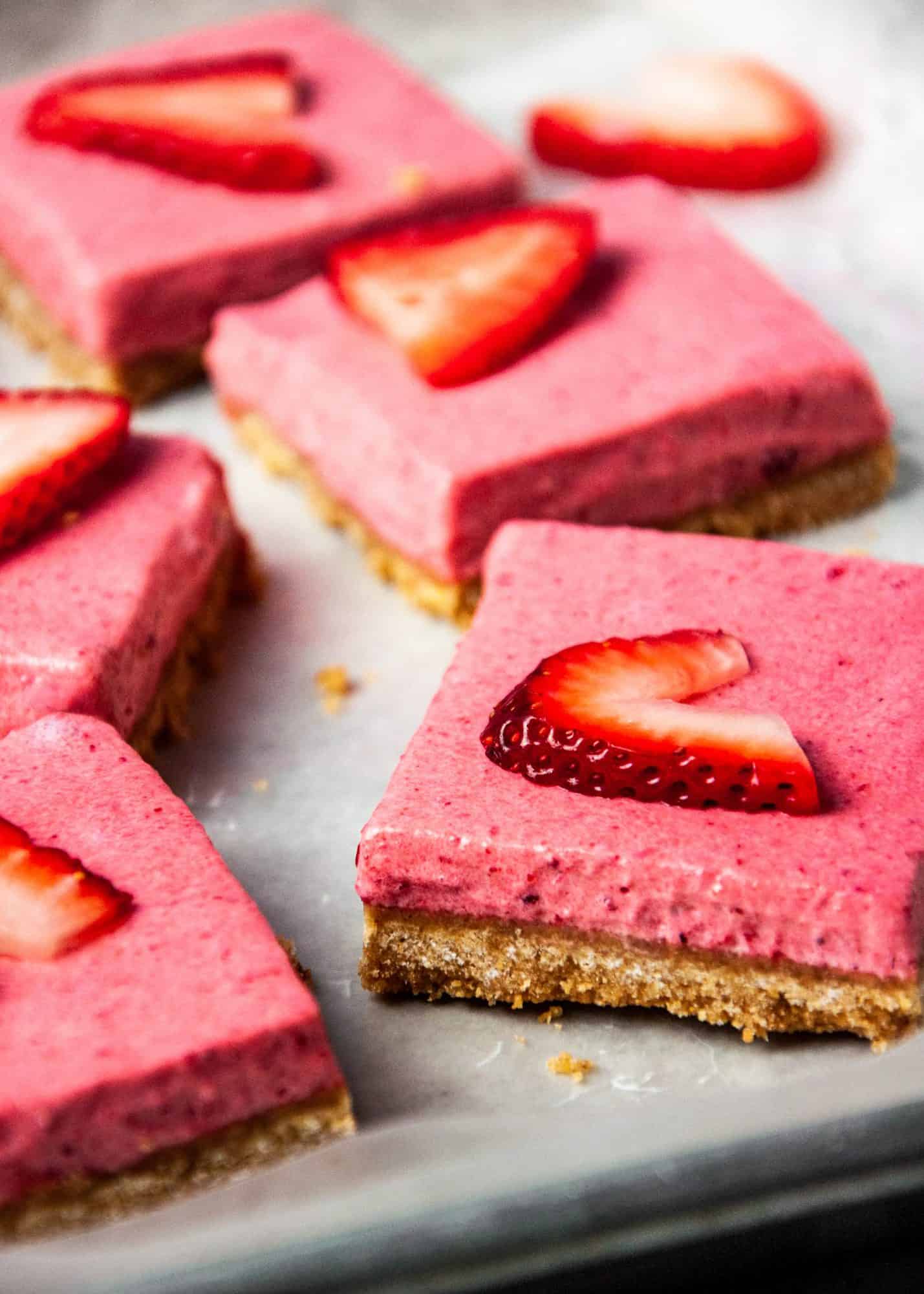 Whipped Strawberry Pie Bars - Butter & Thyme
