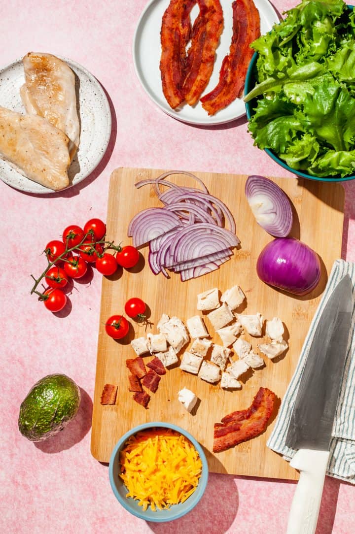 Healthy-ish Chicken Bacon Ranch Salad - Butter & Thyme